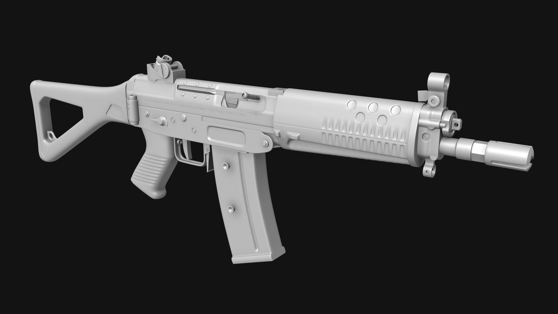 [WIP] SIG 552 Commando Rifle — polycount